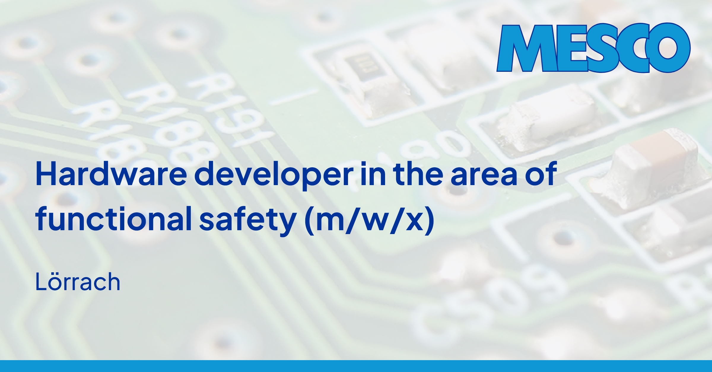 Hardware developer in the area of functional safety (m/w/x) - MESCO ...